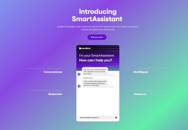 Sendbird Luncurkan SmartAssistant, Layanan "No-Code Generative AI Chatbot" yang Pertama untuk ...